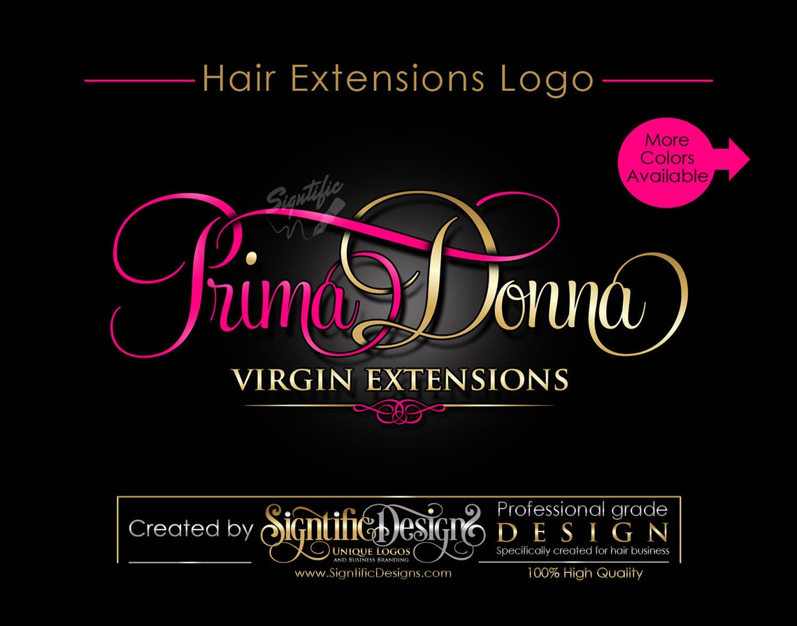 Hair Extensions Logo Hair Logo Virgin Hair Logo Hair Tag | Etsy