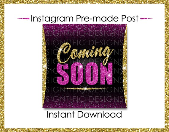 Instant Download Coming Soon Hair Extensions Flyer Glitter | Etsy