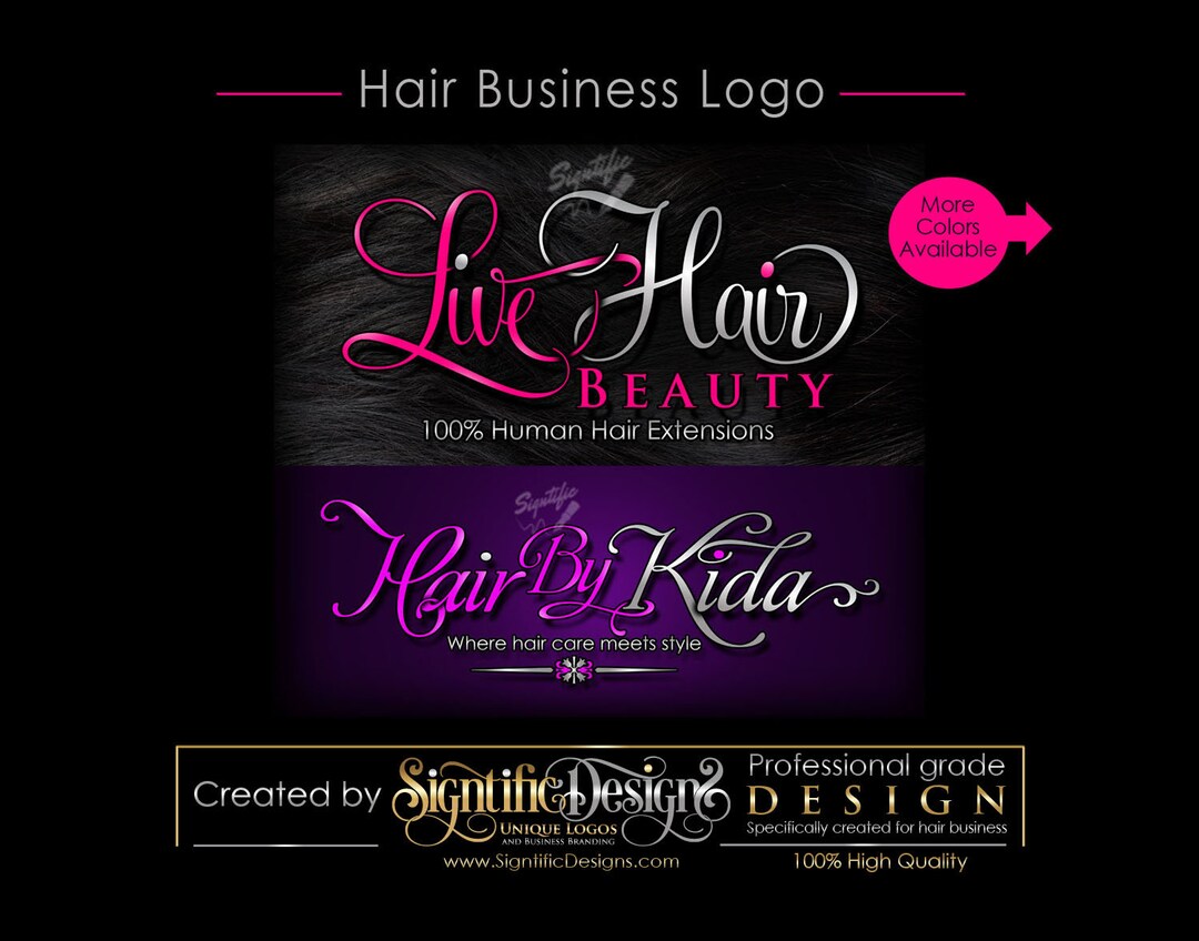 Hair Business Logo, Hair Extensions Logo, Hair Salon Logo, Logo for ...
