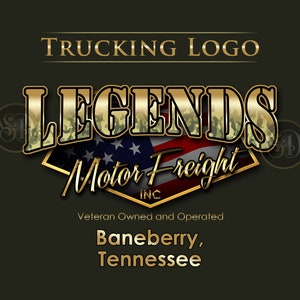 Trucking Company Logo Design, Freight, Hauling (digital Files), Custom ...