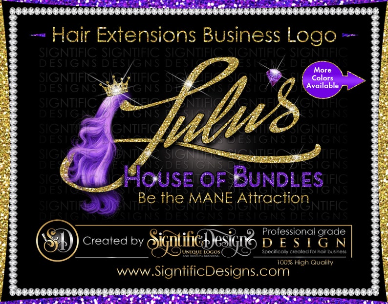 Hair Extension Business Logo Hair Brand Logo Virgin Hair | Etsy