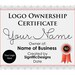 Logo Ownership Certificate, Logo Design License Add On - Etsy