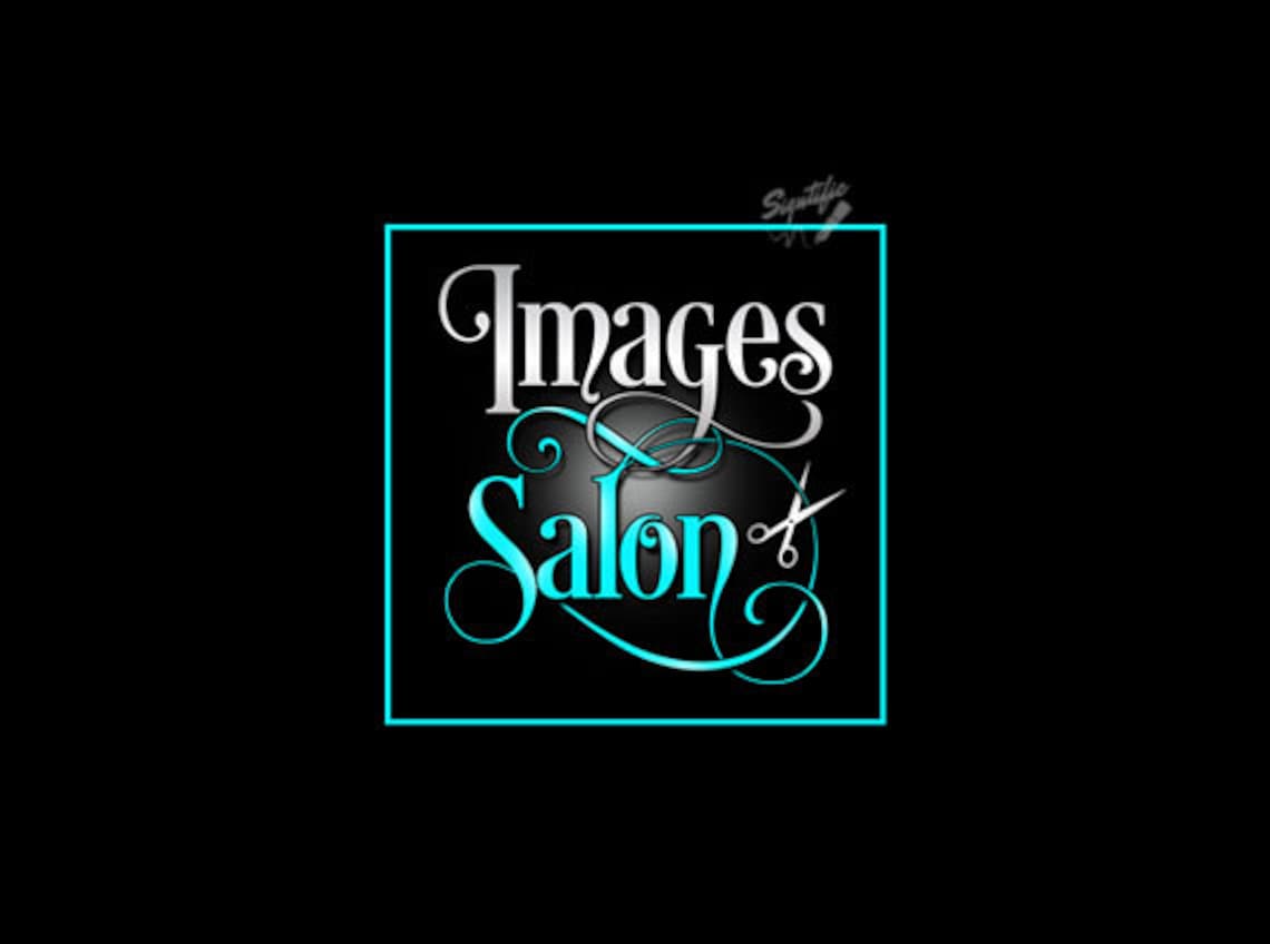 Hair Salon Logo Custom Salon Logo Design Silver and Teal - Etsy