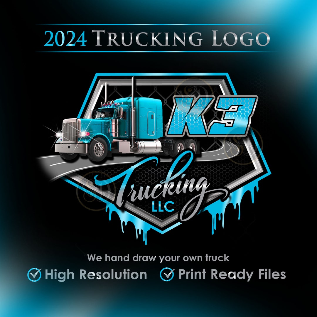 Custom Trucking Logo, Logo for Trucking and Logistic Company, Detailed ...