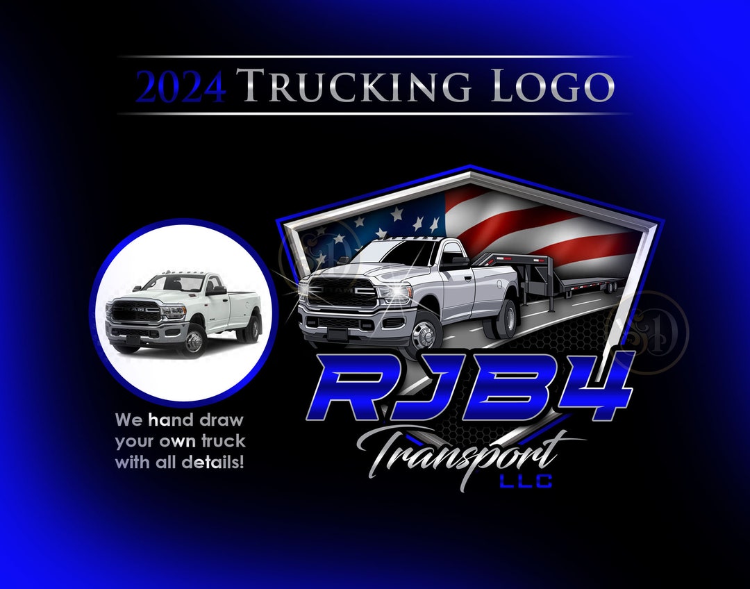 Hotshot Trucking Logo, Patriotic American Flag Trucking Company ...