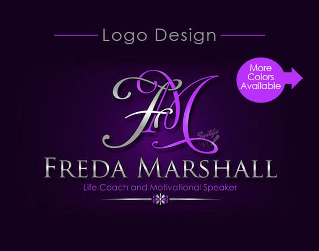Custom Name Initials Logo and Monogram in Any Colors, Elegant Business ...