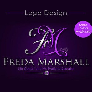 Custom Name Initials Logo and Monogram in Any Colors, Elegant Business ...