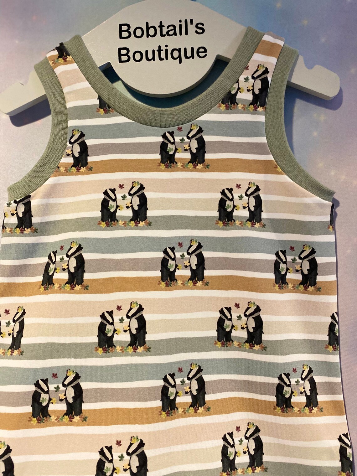 Boho Rainbow Badger Friends Pull on Romper Unisex Kids - Etsy