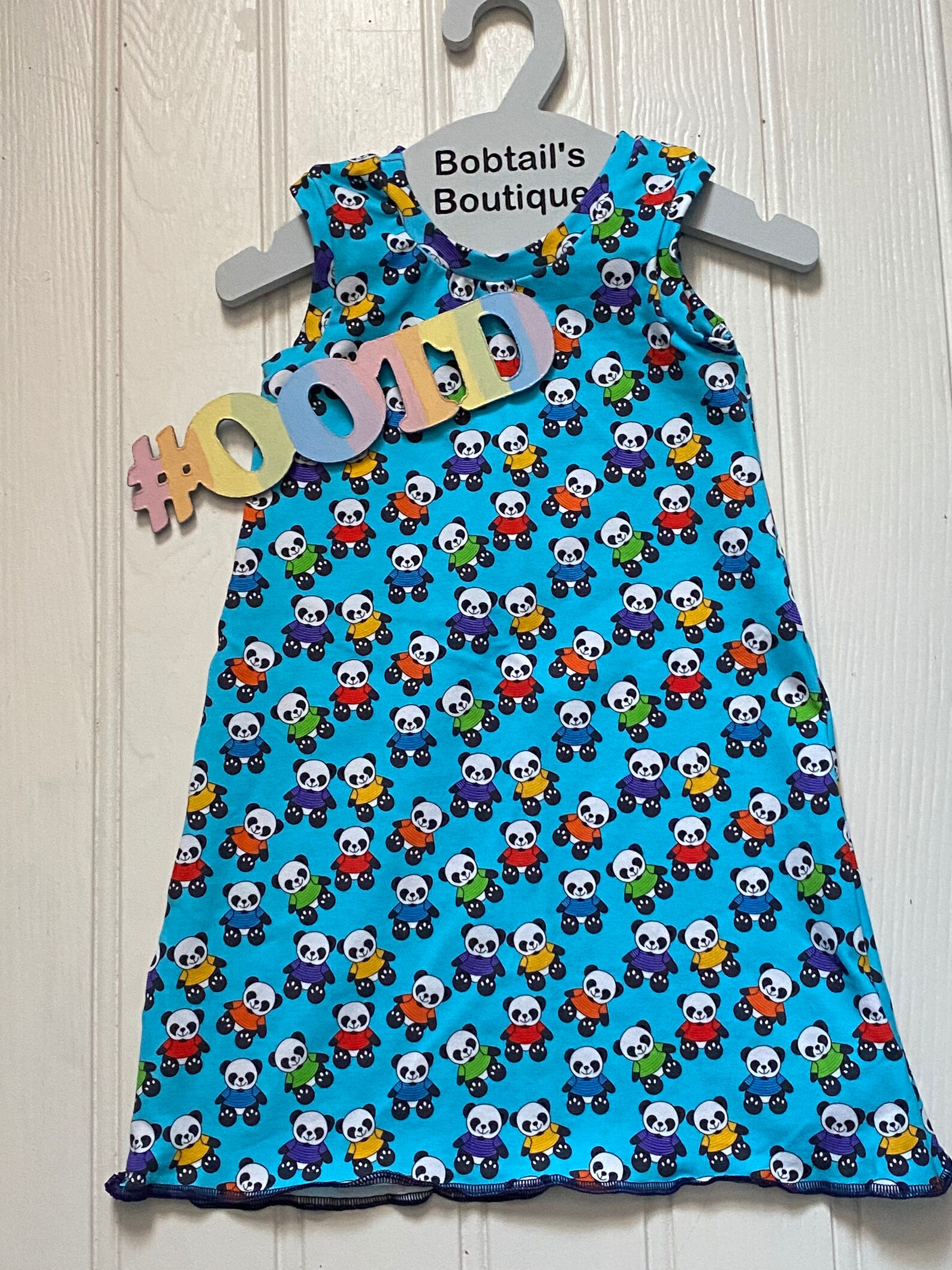 Boho rainbow badger friends dress sizes 0-11 years summer | Etsy