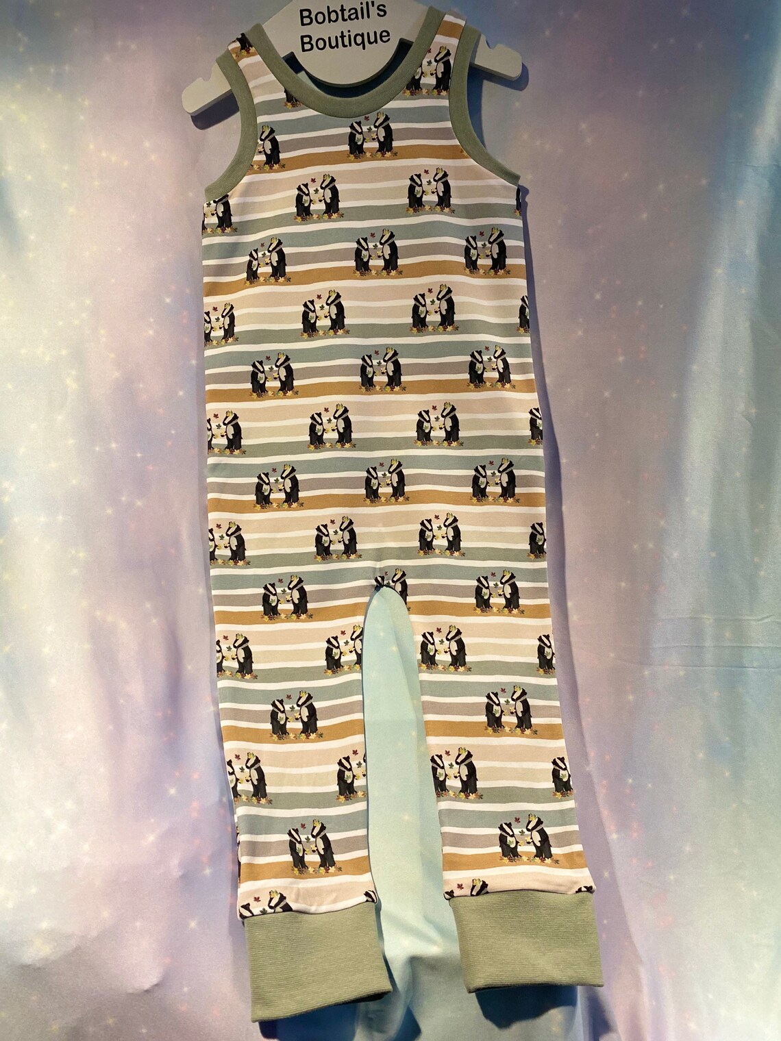 Boho Rainbow Badger Friends Pull on Romper Unisex Kids - Etsy