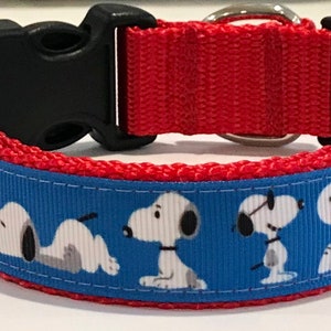 Snoopy Inspired and Hearts Dog Collar, Lanyard, Wristlet Keyfob ...