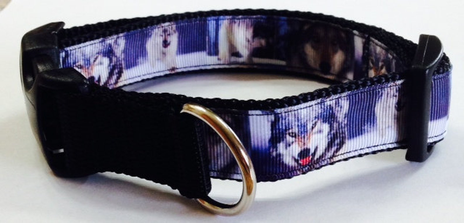 Wolves Dog Collar Grosgrain Ribbon Collar - Etsy