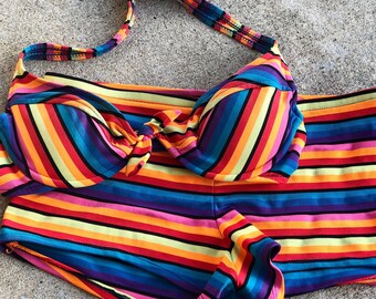 Rainbow bikini | Etsy