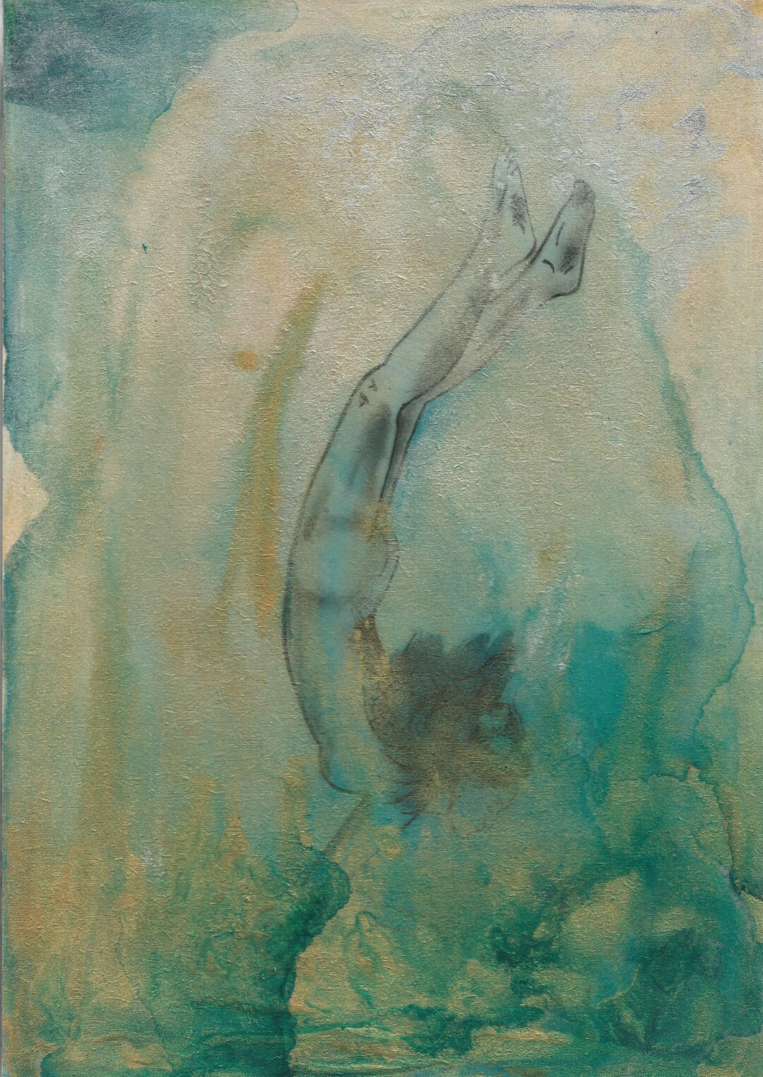 Double Edged Sword, the Little Mermaid Original Fine Art Painting, Wall ...