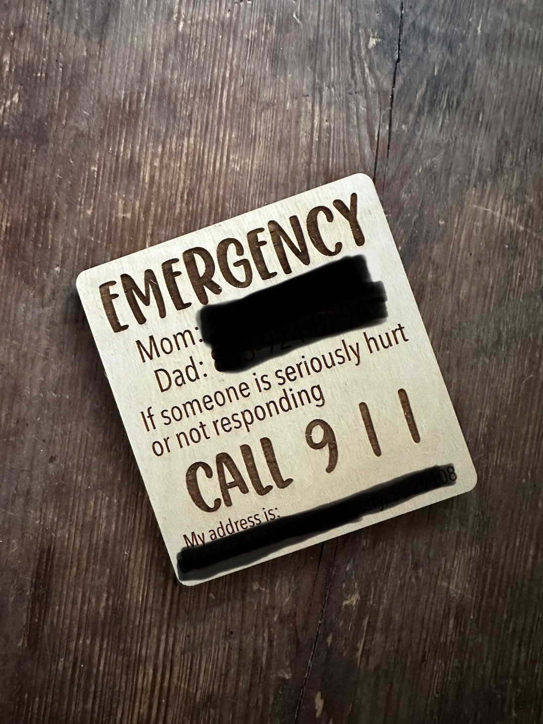 Emergency Contact Magnet - Etsy