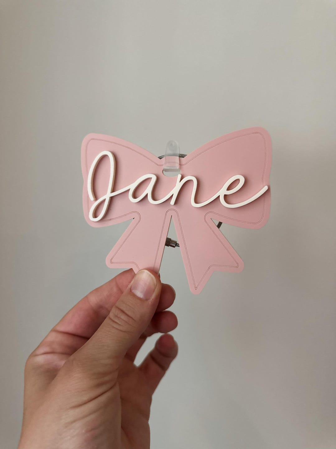 Bow Name Bogg Bag Tag, Simply Bag Tag, Cheer Bag Tag, 3D Name Tag, Lake ...