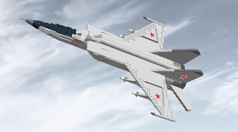 Lego Digital Model: Mikoyan-Gurevich MiG-25 Foxbat | Etsy