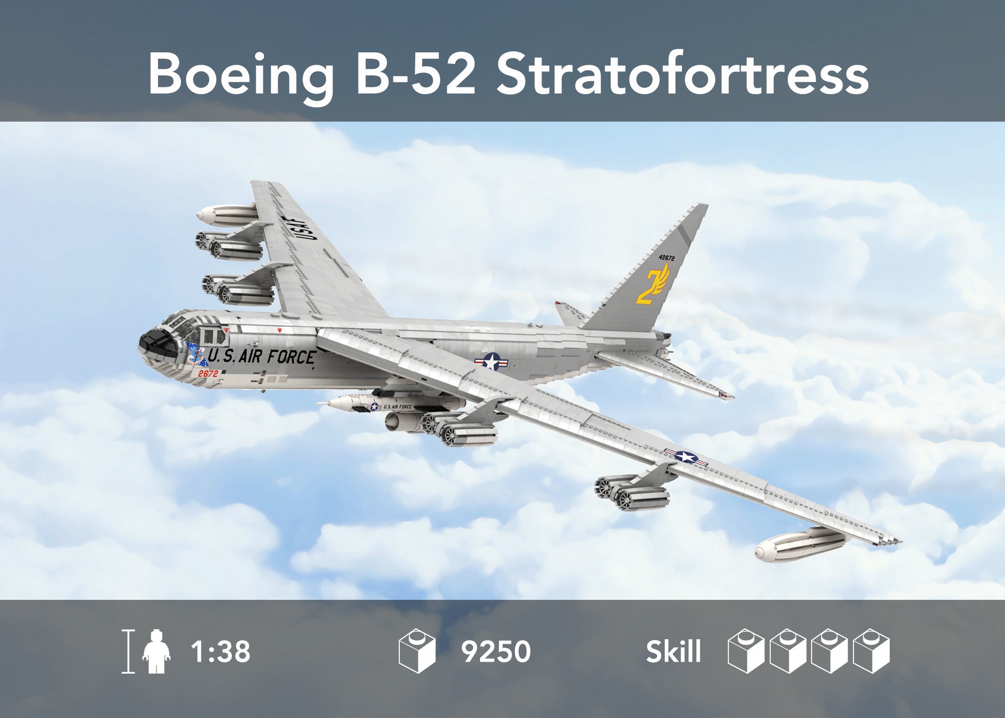 Lego LDD Digital Model: Boeing B-52 Stratofortress | Etsy