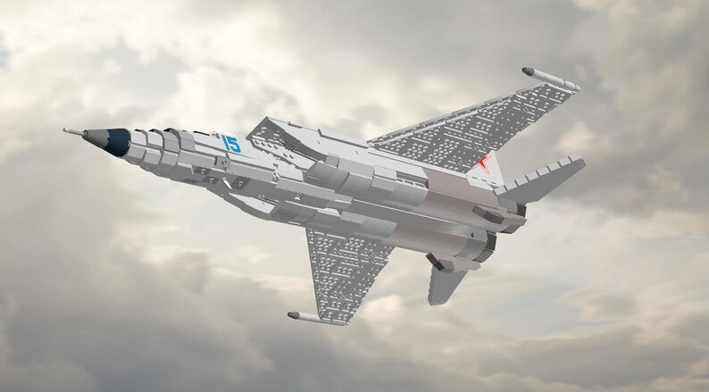 Lego Digital Model: Mikoyan-Gurevich MiG-25 Foxbat | Etsy