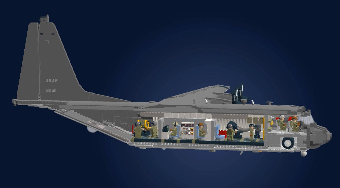 Lego LDD Digital Model: Lockheed AC-130 Spectre Gunship | Etsy