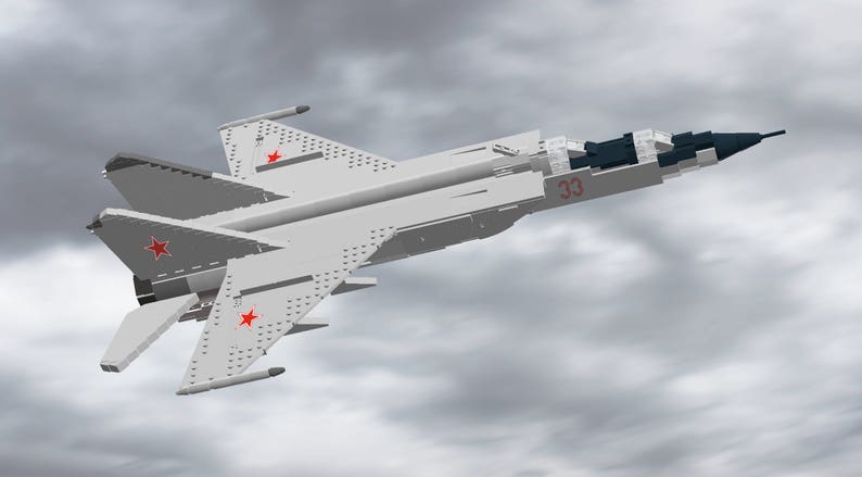 Lego Digital Model: Mikoyan-Gurevich MiG-25 Foxbat | Etsy
