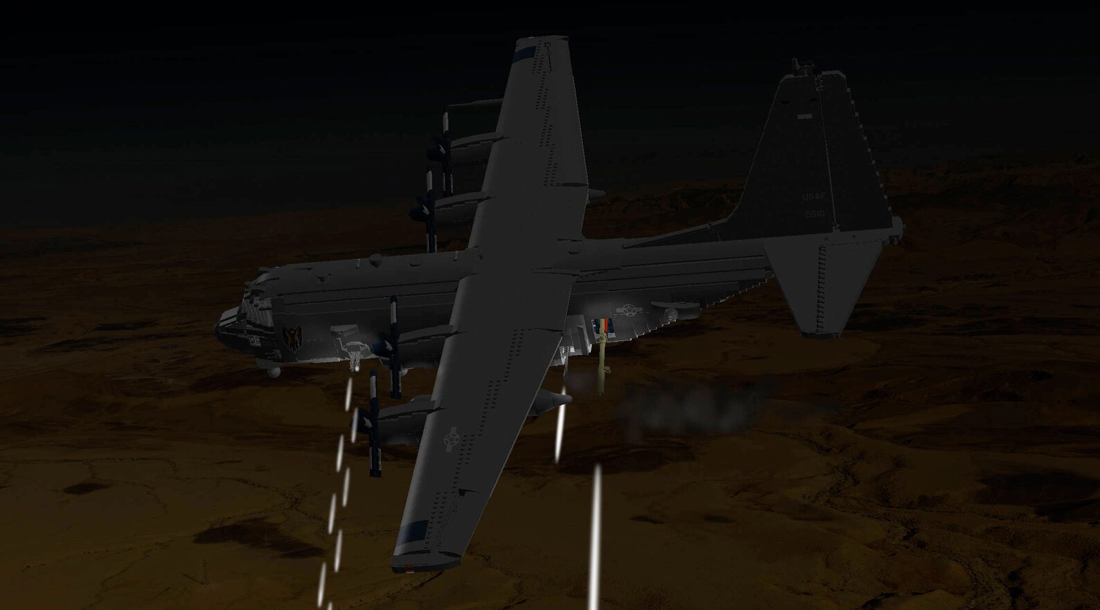 Lego LDD Digital Model: Lockheed AC-130 Spectre Gunship | Etsy