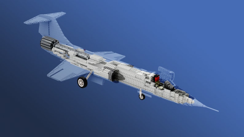 Lego LDD Digital Model: Lockheed F-104 Starfighter | Etsy
