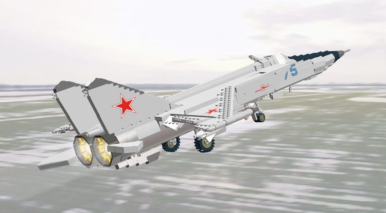 Lego Digital Model: Mikoyan-Gurevich MiG-25 Foxbat | Etsy