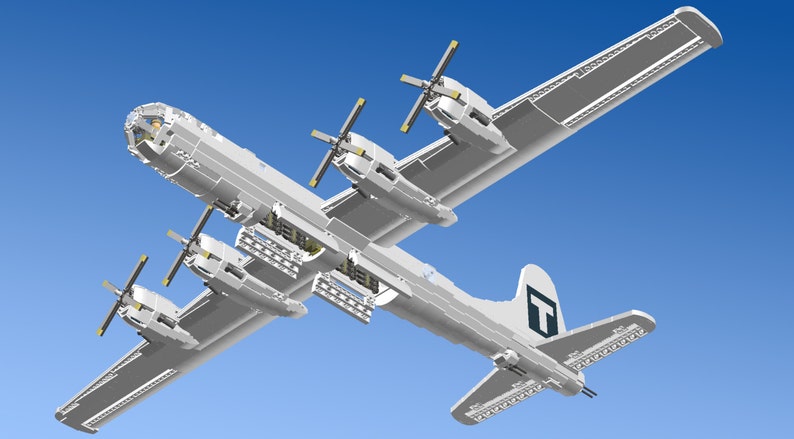 Lego LDD Digital Model: Boeing B-29 Superfortress | Etsy