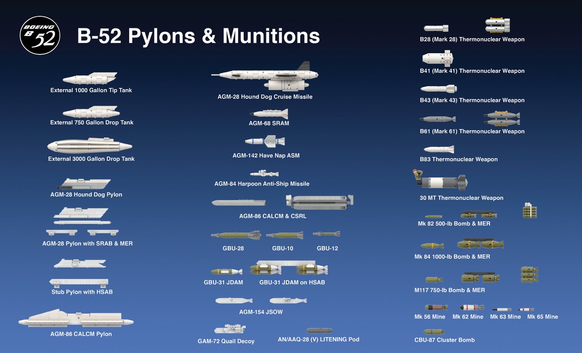 Lego LDD Digital Model: Boeing B-52 Stratofortress | Etsy