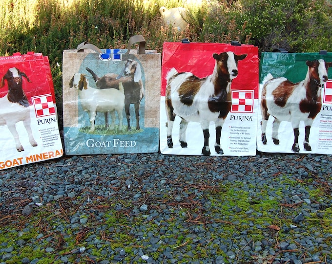 Recycled Feed Sacks, Totes, Reusable Grocery Bags, Reusable Totes, Farm ...