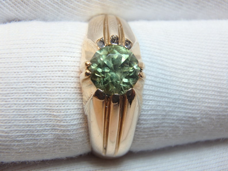 Sapphire Men's Gold Ring - Etsy