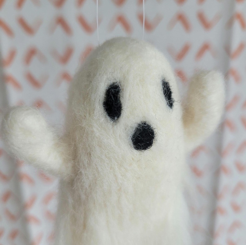 Needle Felted Ghost Ornament - Etsy