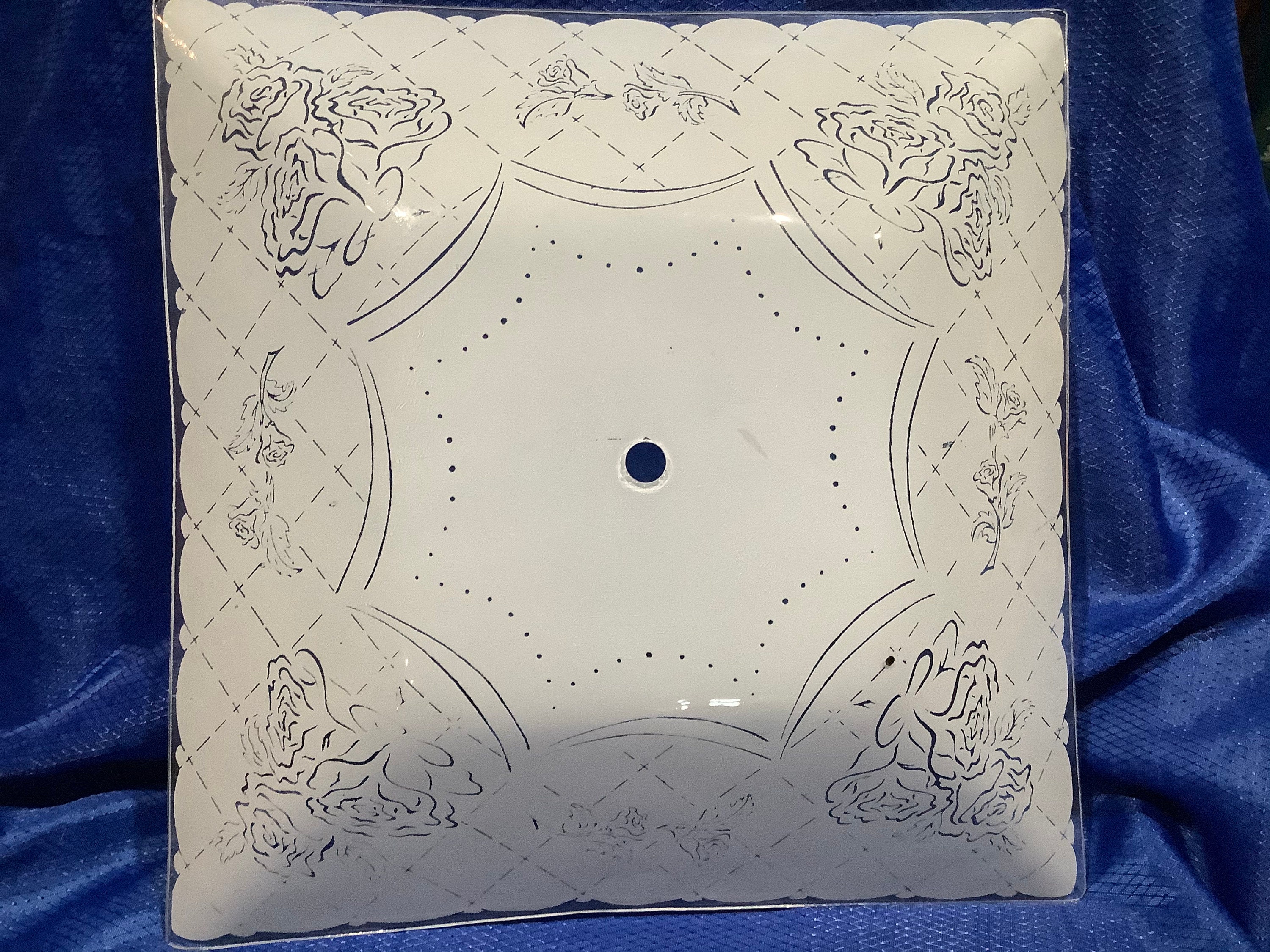 Mid Century Ceiling Light Cover Glass Etsy