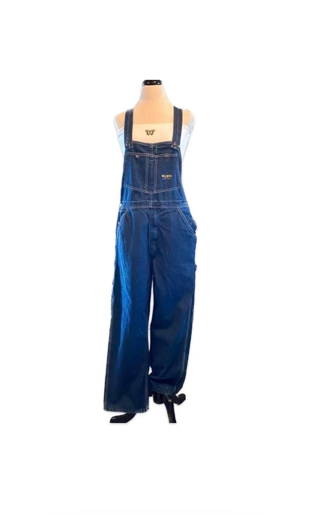 Vintage Real Work Wear Denim Overalls Size 34 X 29 as Is - Etsy