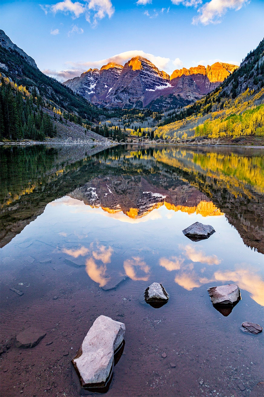 Photo Art - Sunrise Photography - Maroon Bells - Etsy