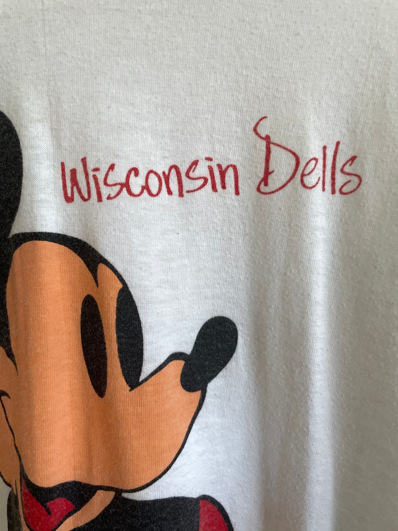 Vintage Mickey Mouse Wisconsin Dells Tee Velva-sheen - Etsy