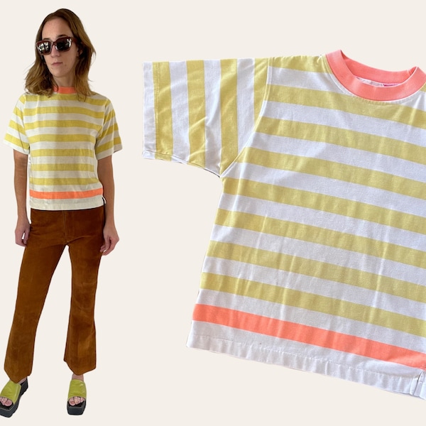 Yellow Ringer Shirt - Etsy