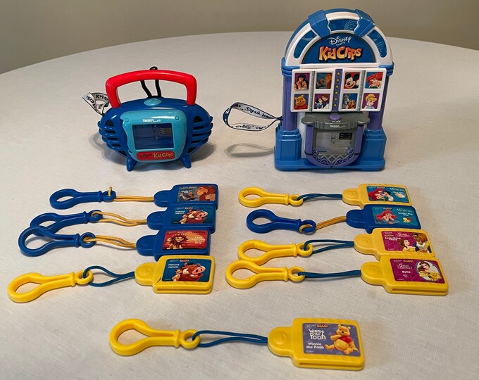 Disney Kid Clips Lot - Jukebox, Boombox and 9 Clips Tiger Electronics ...