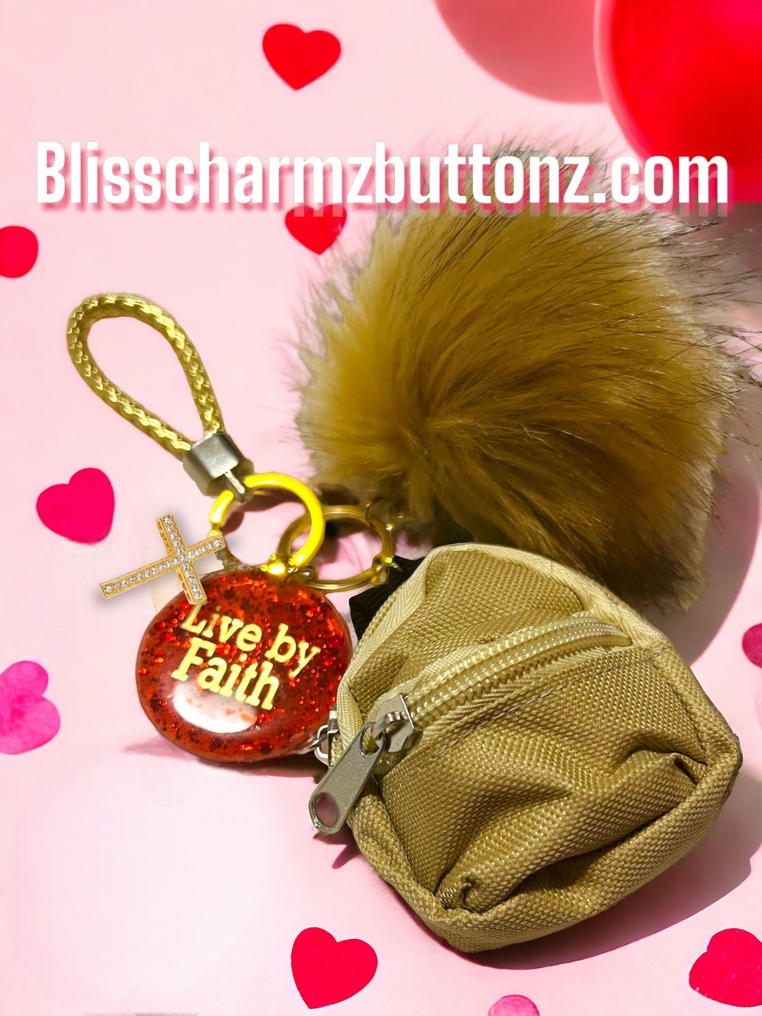 Holy Bible| Holy Bible Keychain| Keychain| Red Keychain| Fur Pom Pom ...