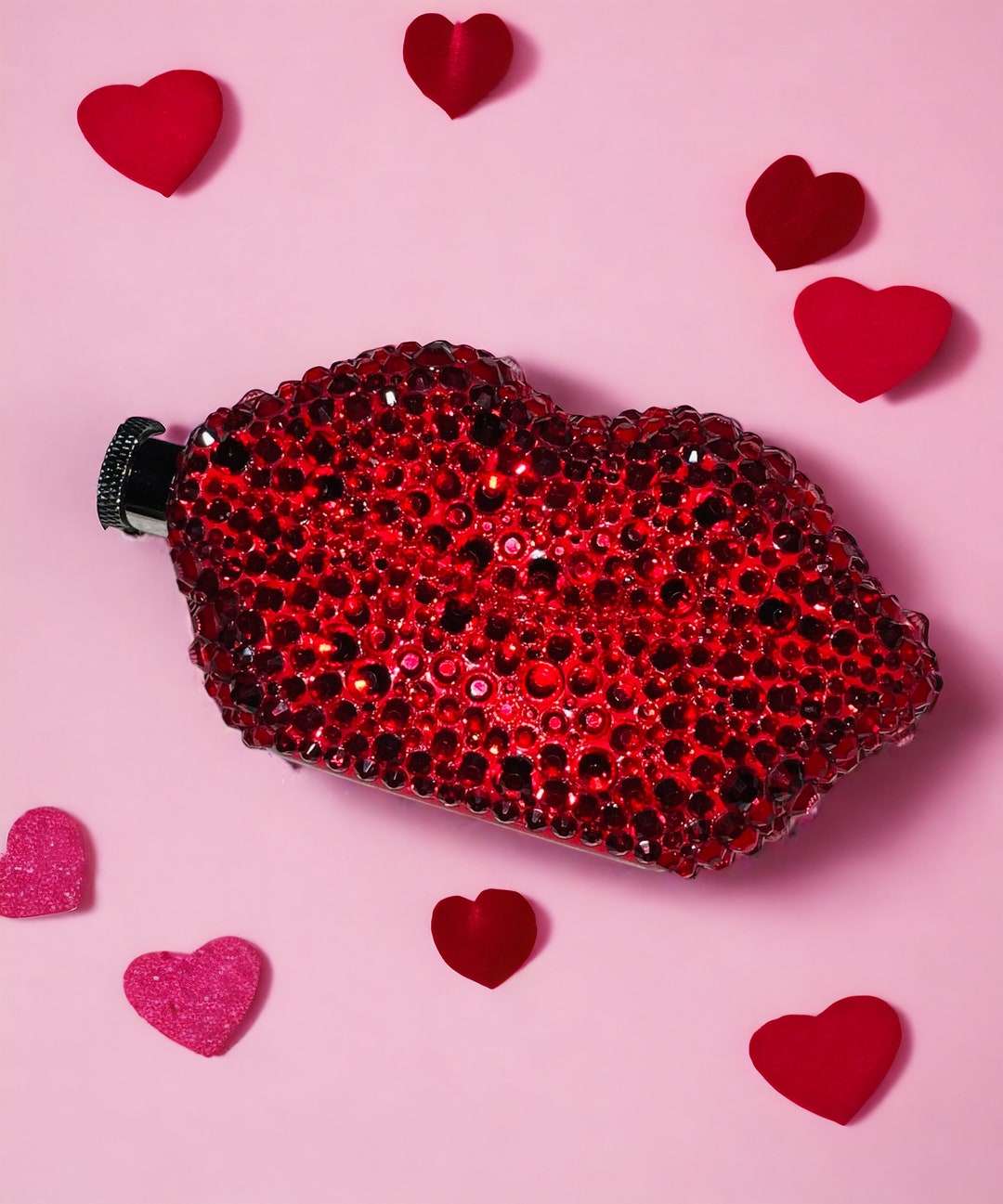 Red Lips Flask| Flask| Red Flask| Lip Flask| Rhinestone Flask| Bling ...