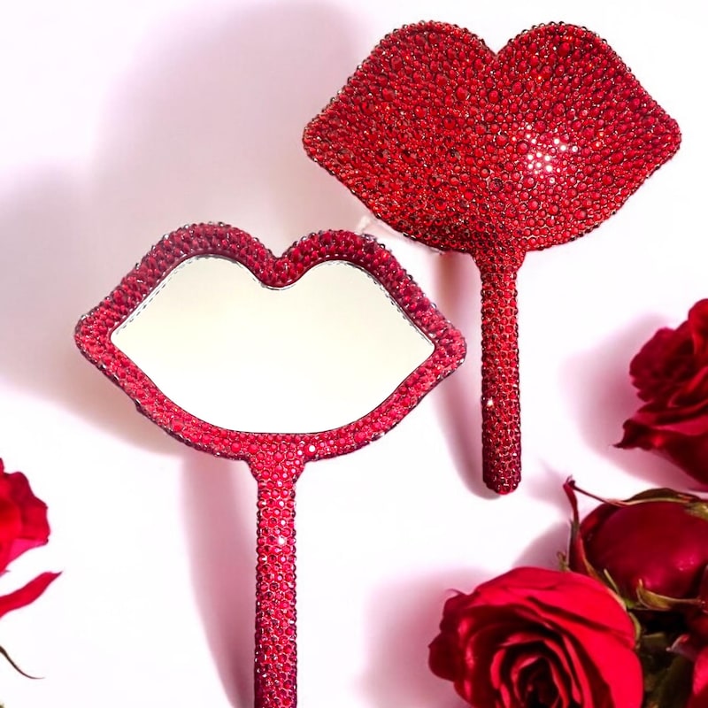Rhinestone Mirror - Etsy