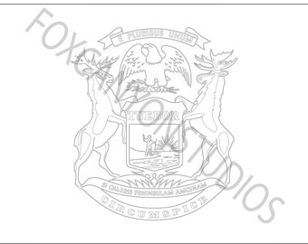 Michigan Coloring Page - Etsy