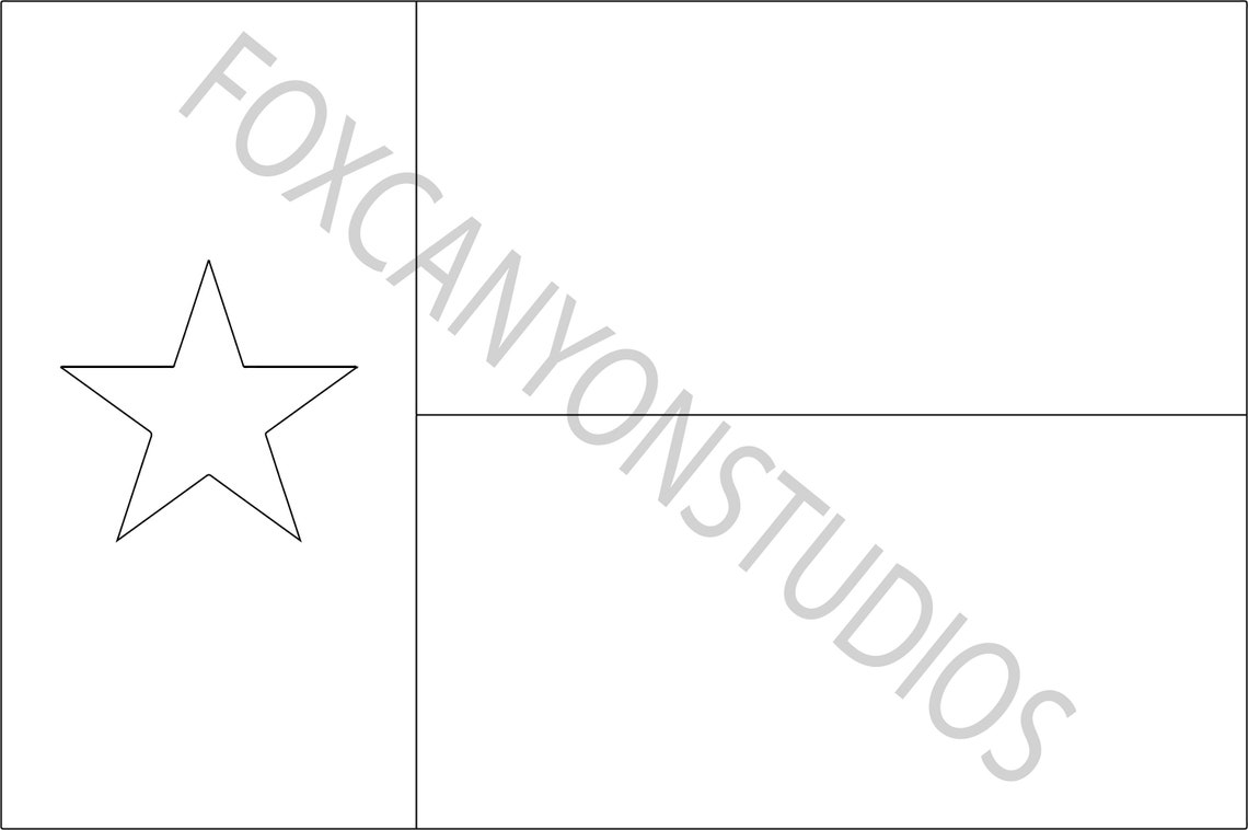Texas State Flag Coloring Page Digital Print-out - Etsy