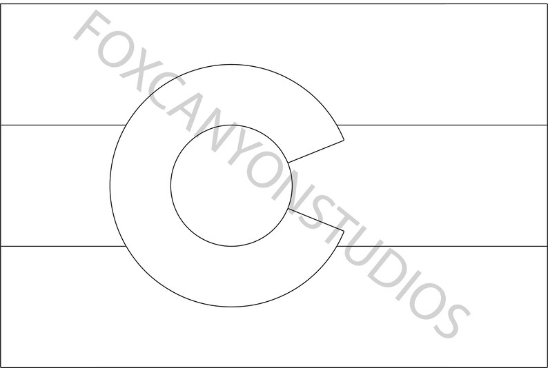 Colorado State Flag Coloring Page Digital Print-out - Etsy