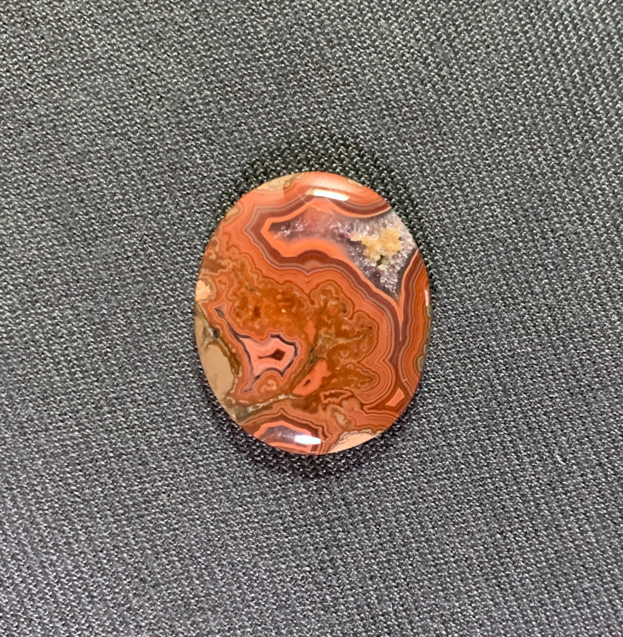 Teepee Canyon Agate Freeform Oval Cabochon 32 X 27 Mm Designer Montana ...