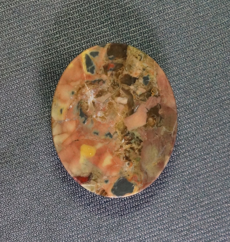 Butterfly Wing Jasper Freeform Oval Cabochon 42 X 35 Mm Designer - Etsy