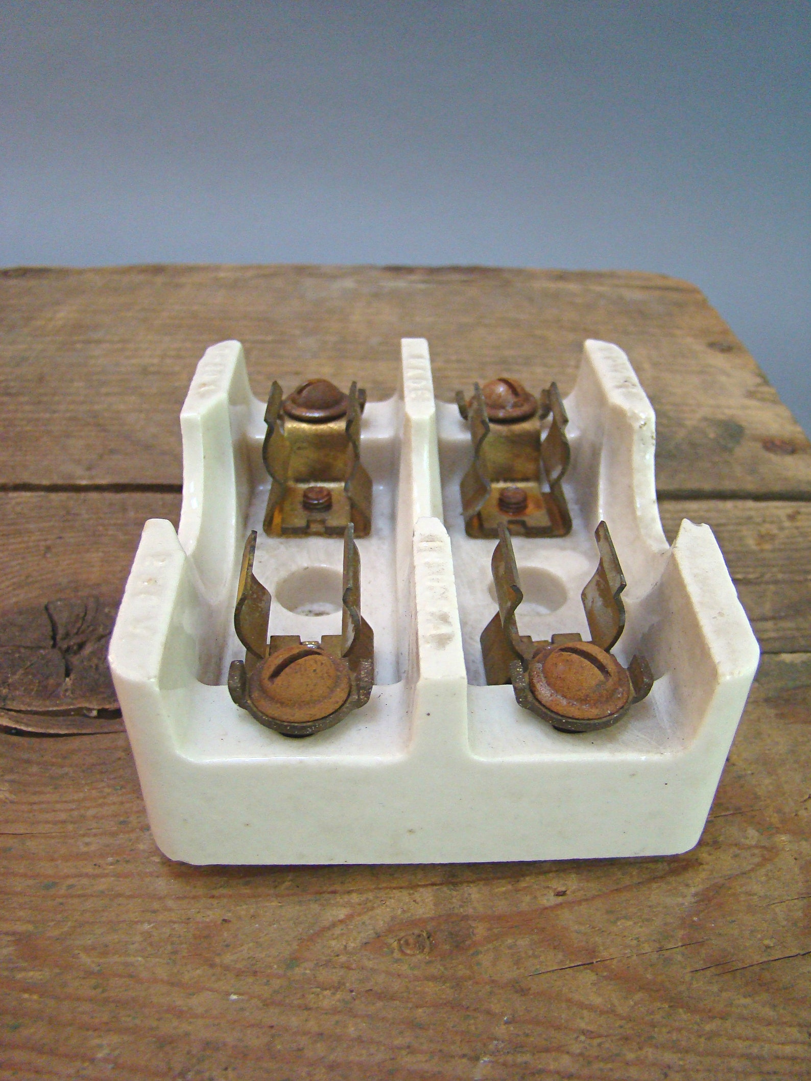 Bryant 1917 Ceramic Fuse Holder, Buss, Fuse Block, Steampunk, 2 Pole ...