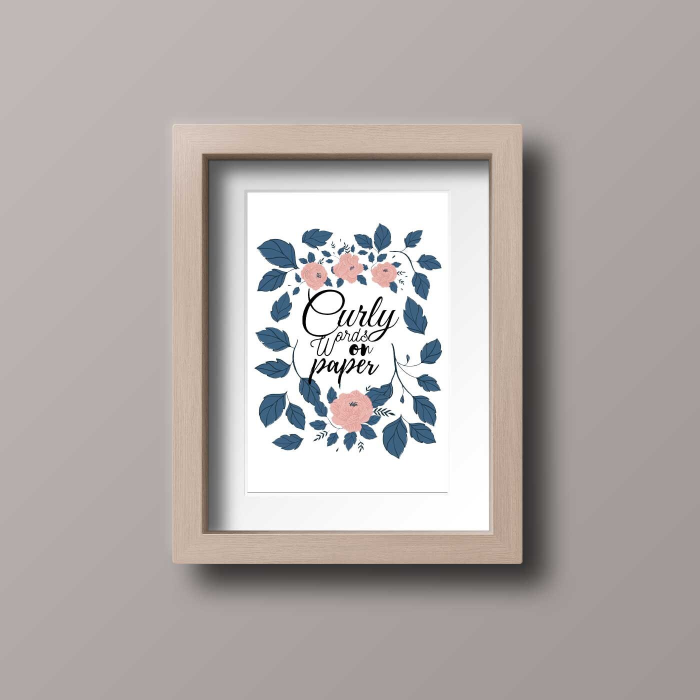 Printable Wall Poster Curly Words on Paper, Funny Satirical Poster - Etsy