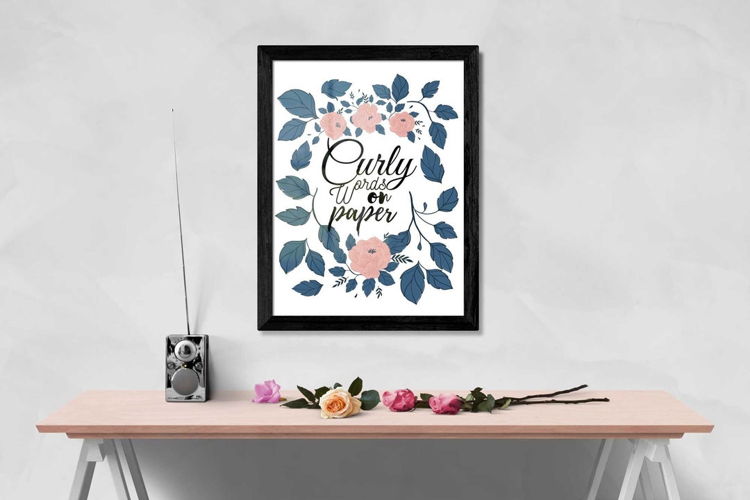 Printable Wall Poster Curly Words on Paper, Funny Satirical Poster - Etsy